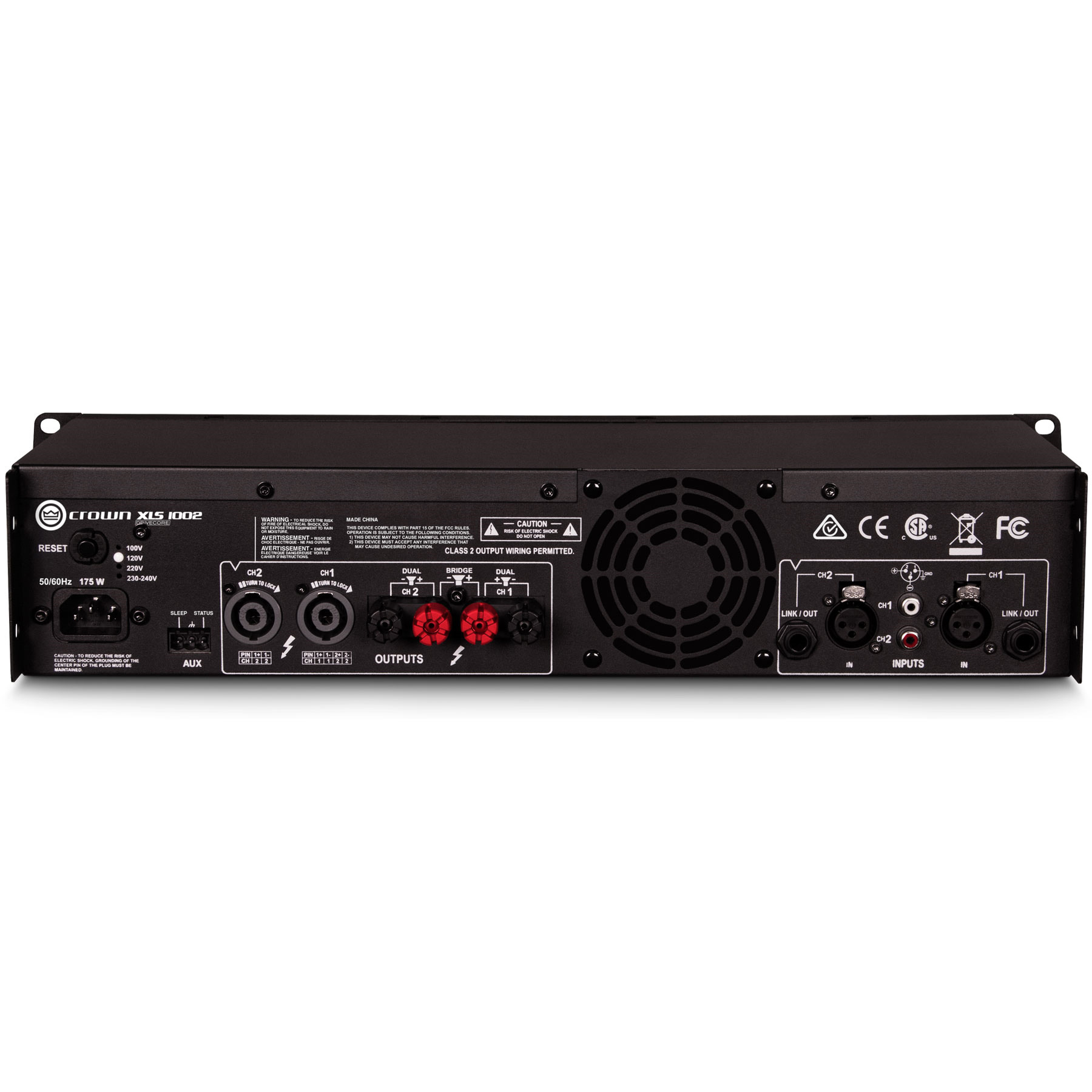 Crown XLS 1002 Two-channel, 350W at 4ohm Power Amplifier - Son Sound