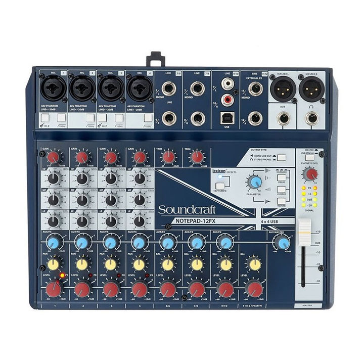 Soundcraft Notepad-12FX Mixer with Effects and USB - Son Sound